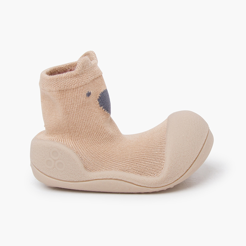 Sapatos tipo meia barefoot com sola para bebés